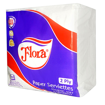 Flora Paper Serviettes 2Ply 100S - jefmaz.lk
